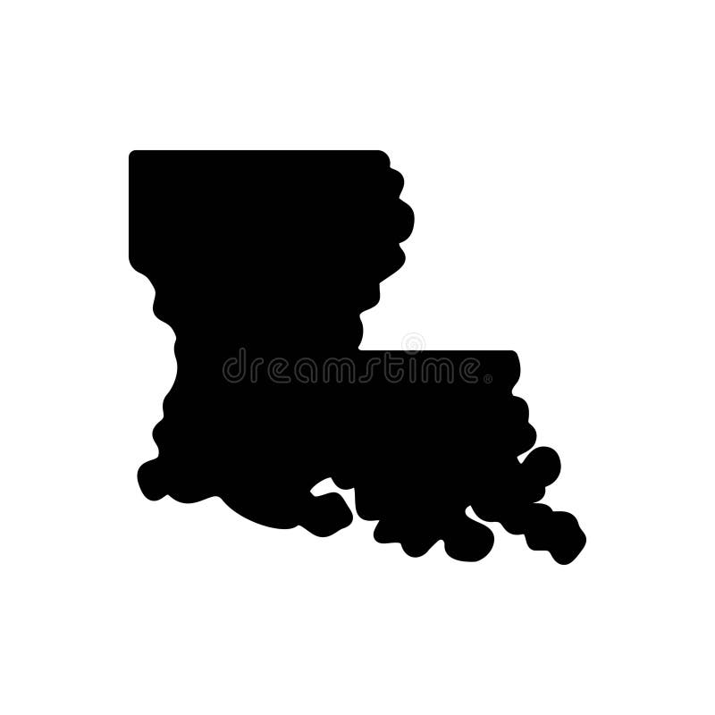 Black Solid Icon for Louisiana, Map and Region Stock Vector ...