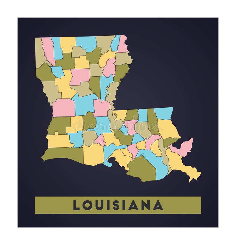 Louisiana map. stock vector. Illustration of florida - 203595070