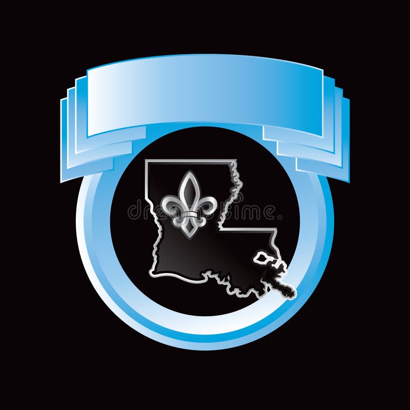 Louisiana State Icon in Blue Crest Stock Vector - Illustration of ...