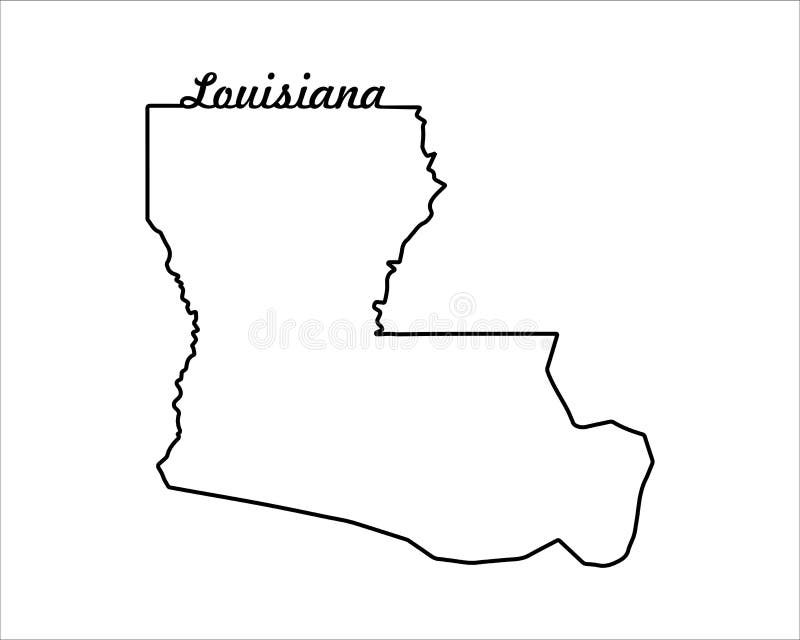 US State Map. Louisiana Outline Symbol. Vector Illustration Stock ...