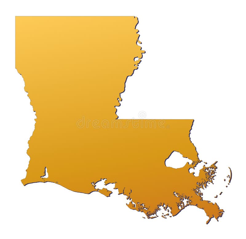 Outline of State of Louisiana Stock Illustration - Illustration of ...