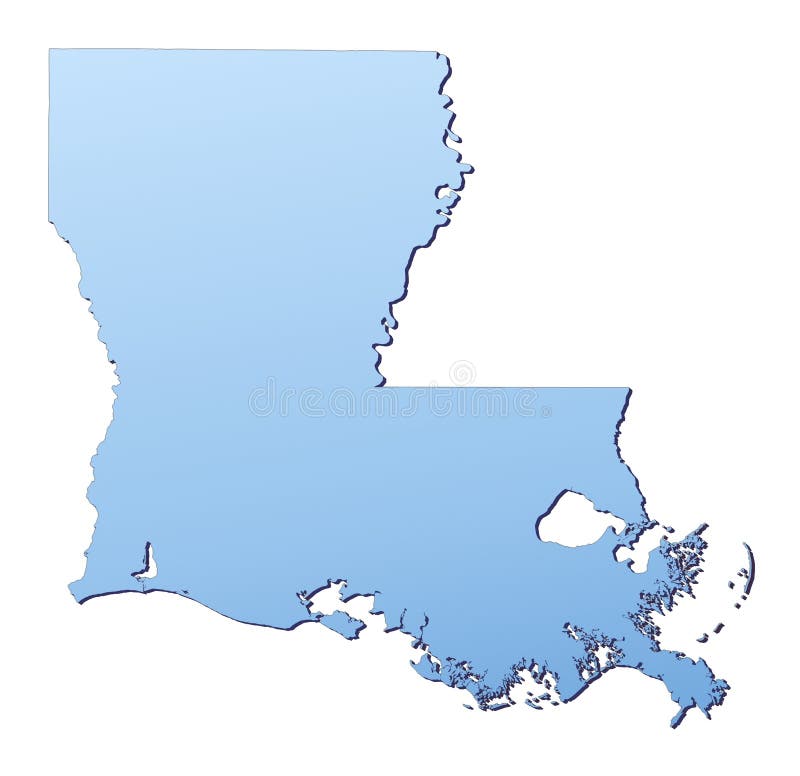 Outline of State of Louisiana Stock Illustration - Illustration of ...