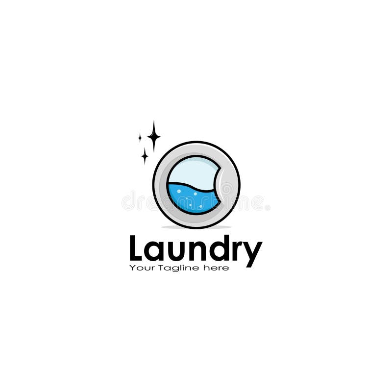 Laundry Logo Design Vector Graphics Stock Vector - Illustration of ...