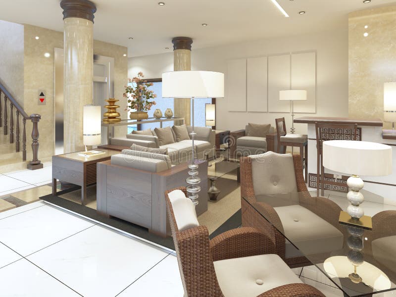 The Lounge Area in the Premises of the Spa Hotel. Stock Photo - Image ...