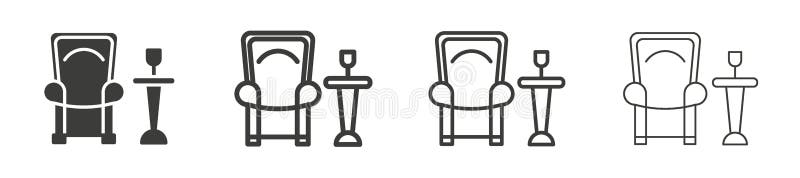 Lounge Icon Vector Set on White Background Stock Vector - Illustration ...
