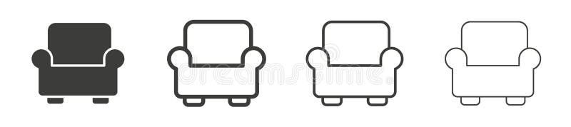 Lounge Icon Vector Set on White Background Stock Vector - Illustration ...