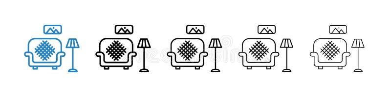 Lounge Icon Vector Set on White Background Stock Vector - Illustration ...