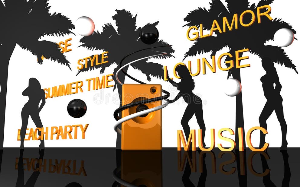 Lounge Music stock illustration. Illustration of design - 15354864