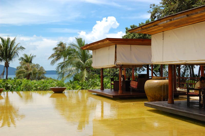 Lounge Area And Bar Of Luxury Hotel Stock Image - Image of night ...