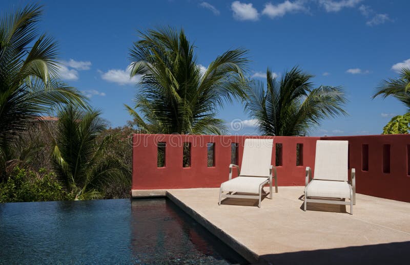 Lounging by the Pool stock image. Image of lounge, horizontal - 18501505