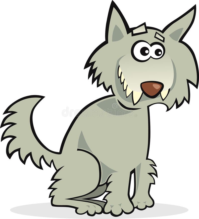 Loup drôle illustration de vecteur. Illustration du caractère - 41908258
