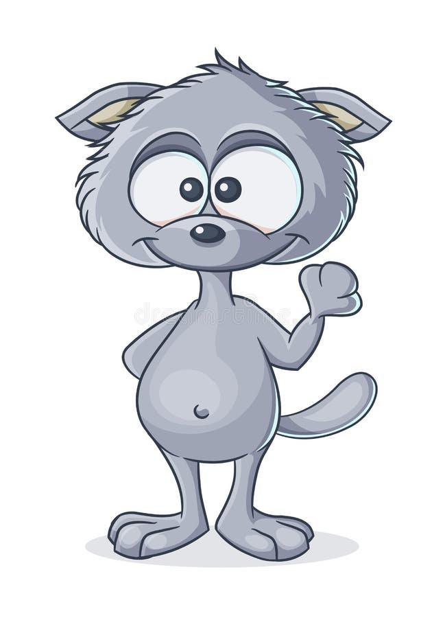 Loup drôle illustration de vecteur. Illustration du peinture - 39108503