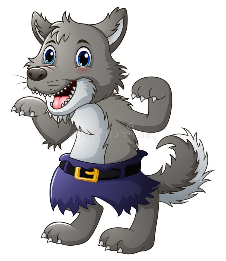 Loup drôle illustration de vecteur. Illustration du caractère - 41908258