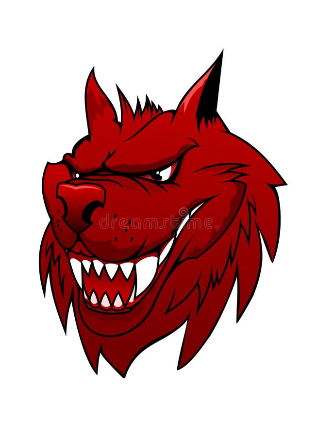 Loup rouge illustration de vecteur. Illustration du chasseur - 21717363