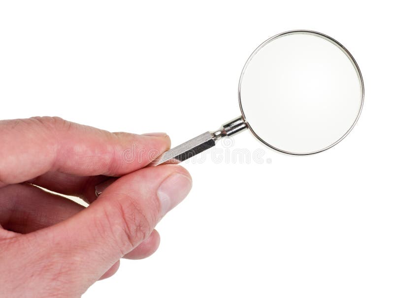 Loupe in hand stock photo. Image of surveillance, glass - 10541206
