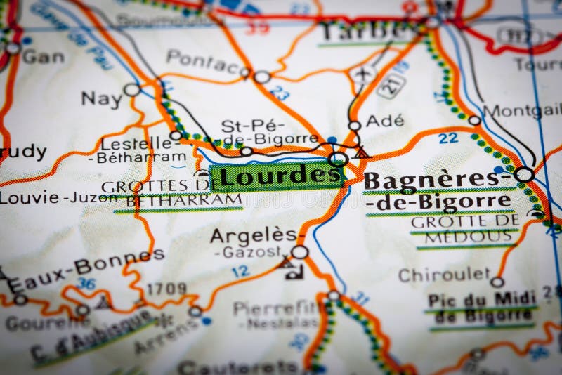 Lourdes imagem de stock. Imagem de cartografia, extremo - 40398317