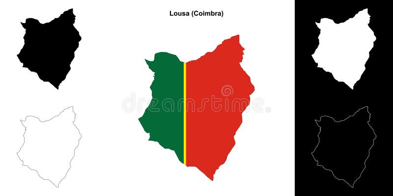 Lousa outline map stock vector. Illustration of boundary - 334994410