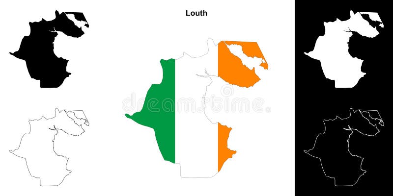 Louth outline map stock vector. Illustration of empty - 323666971