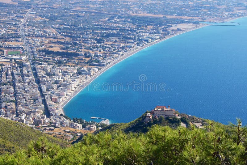 Loutraki stock photo. Image of ionian, corinth, city - 39878496