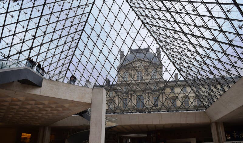 Louver Museum from Inside editorial photography. Image of louver ...