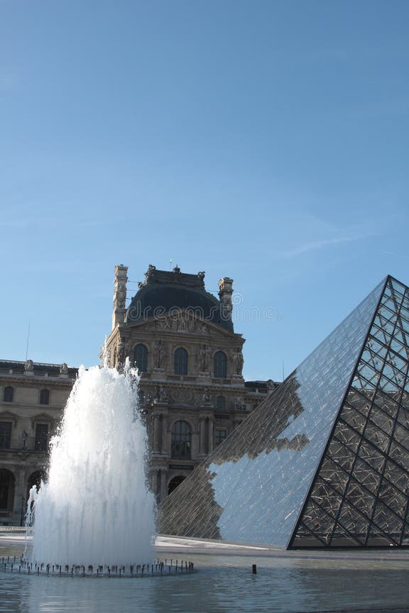 The Louvre editorial photography. Image of stone, mirror - 6850307