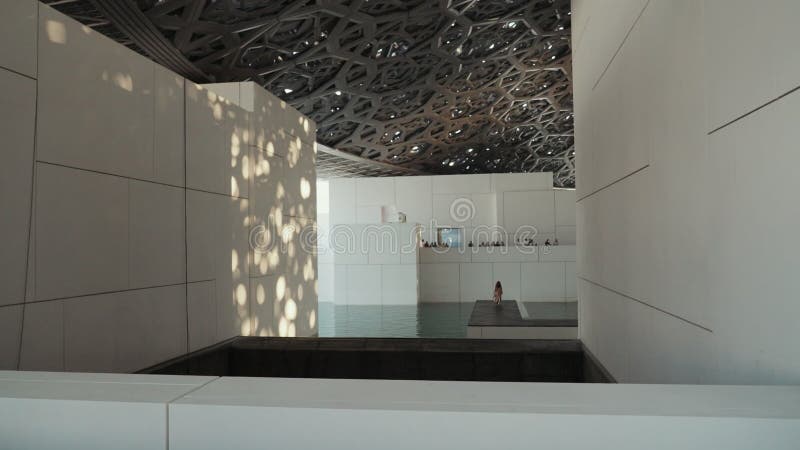 Louvre Abu Dhabi Interior View Abu Dhabi UAE Stock Footage - Video of ...