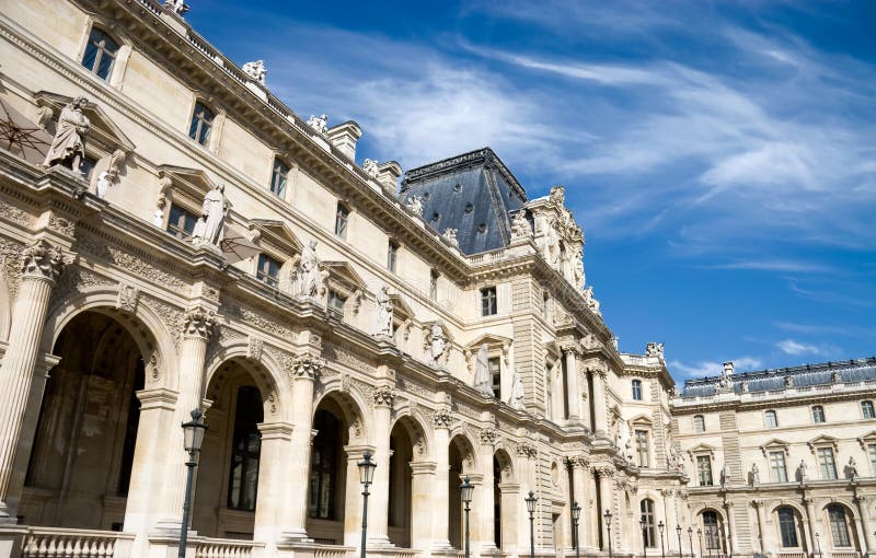 Louvre building in Paris stock image. Image of outdoors - 4327435