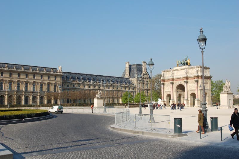 Louvre Gate stock image. Image of museum, couples, traffic - 1253667