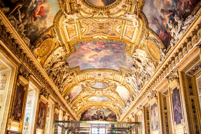 Louvre Museum ceiling editorial image. Image of interior - 79940050