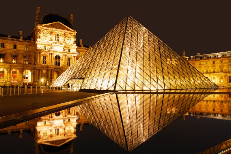 Louvre Museum At Night