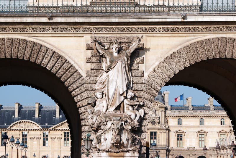 The Louvre Palace Detail in Paris Stock Image - Image of detail, museum ...