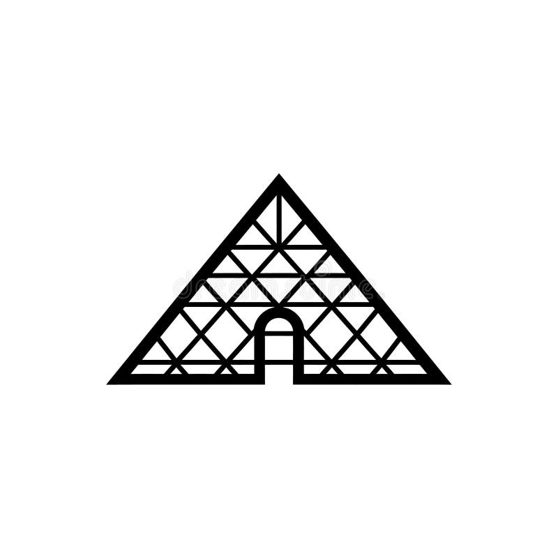 The Louvre of Paris France Icon Stock Vector - Illustration of iconic ...
