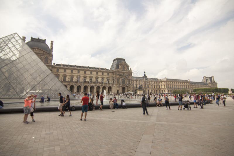 Louvre in Paris Museum Outside and Inside Inside Editorial Photo ...