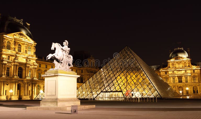 Louvre Pyramid editorial stock image. Image of landmark - 19406389