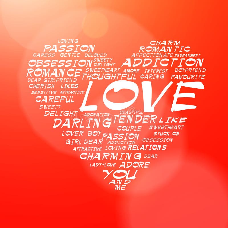 Heart Made Words Love Stock Illustrations – 461 Heart Made Words Love ...