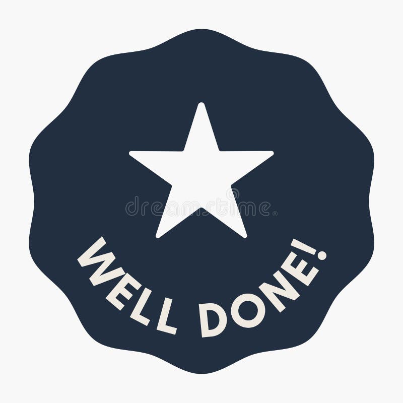 Well done icon stock illustration. Illustration of success - 251993449