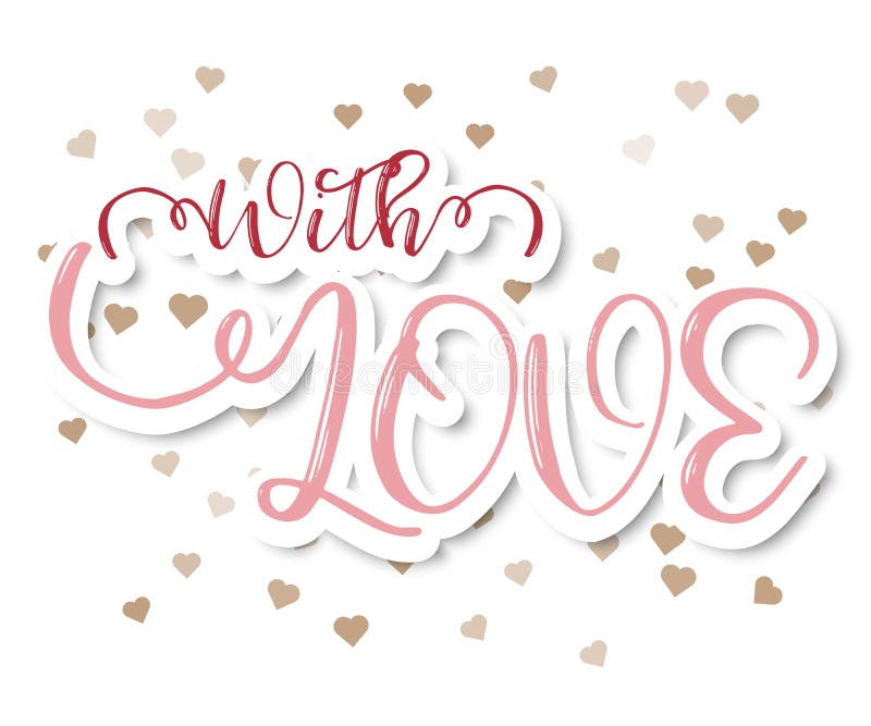 With Love Abstract Greeting Card with Hearts Background Stock Vector ...