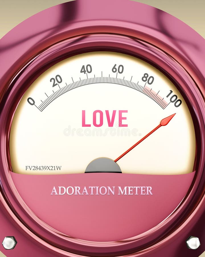 Love and Adoration Meter that is Hitting a Full Scale, Showing a Very ...