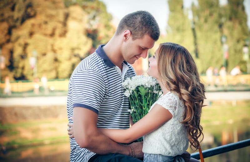 Love and Affection between a Couple Stock Image - Image of male, happy ...