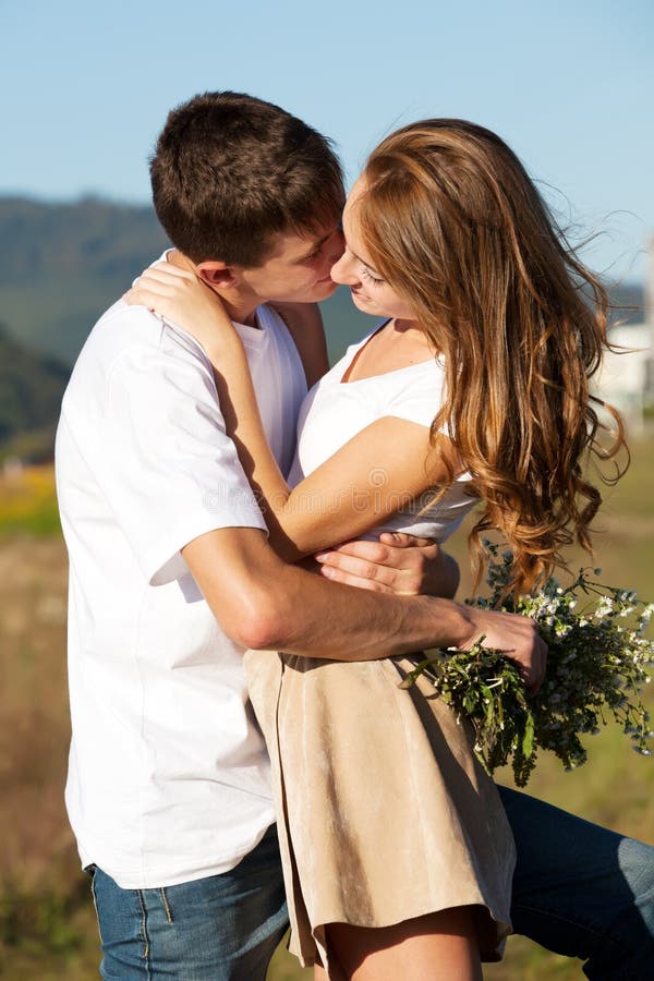 Love and Affection between a Young Couple Stock Image - Image of ...