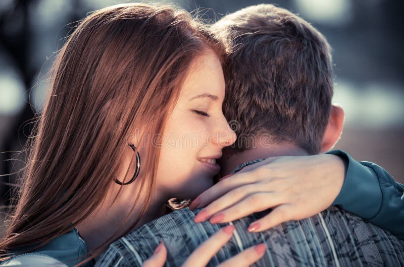 Love and Affection between a Young Couple Stock Image - Image of ...