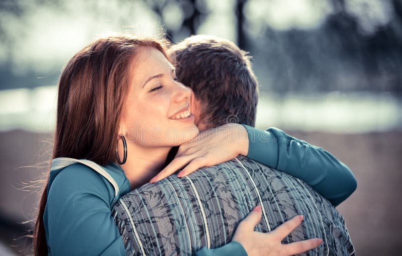Love and Affection between a Young Couple Stock Image - Image of ...