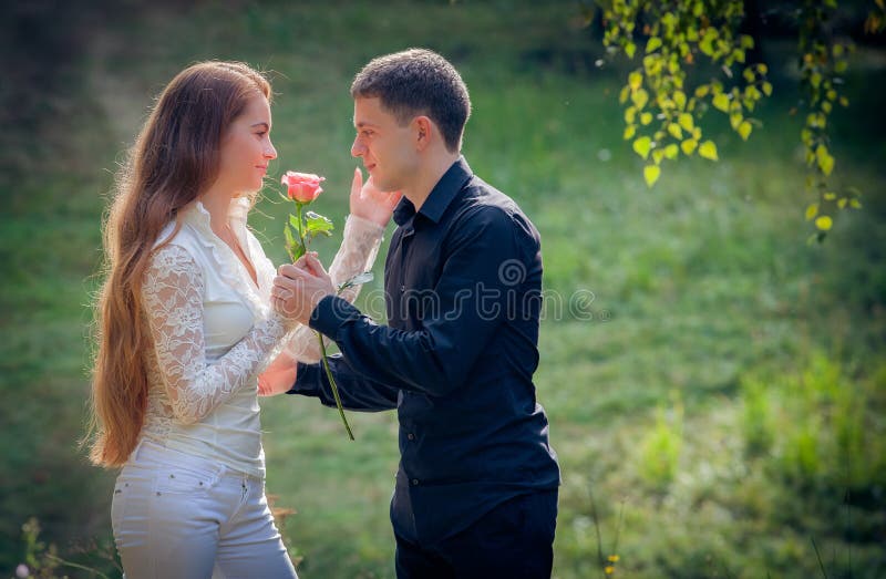 Love and Affection between a Young Couple Stock Photo - Image of female ...