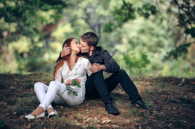 Love and Affection between a Young Couple Stock Image - Image of ...