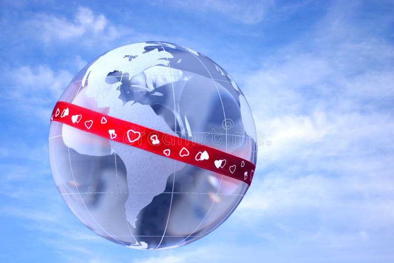 Love is All Around the World Stock Illustration - Illustration of ...