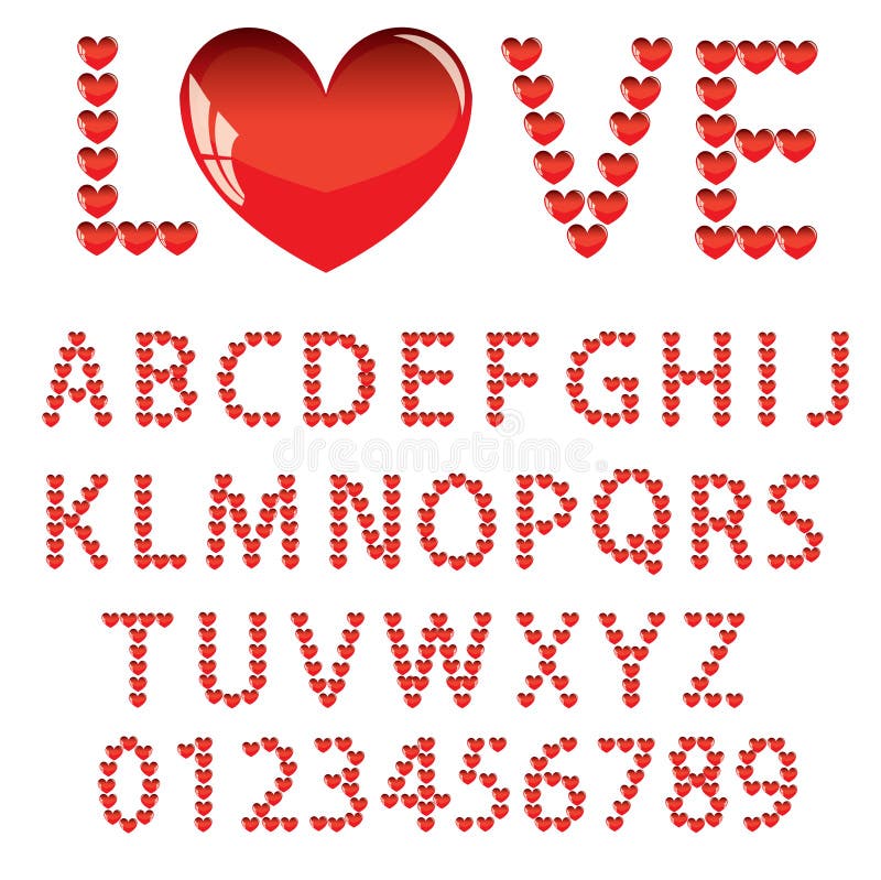 Love Alphabet Vector, Valentine And Love Related Filled Outline Icon ...