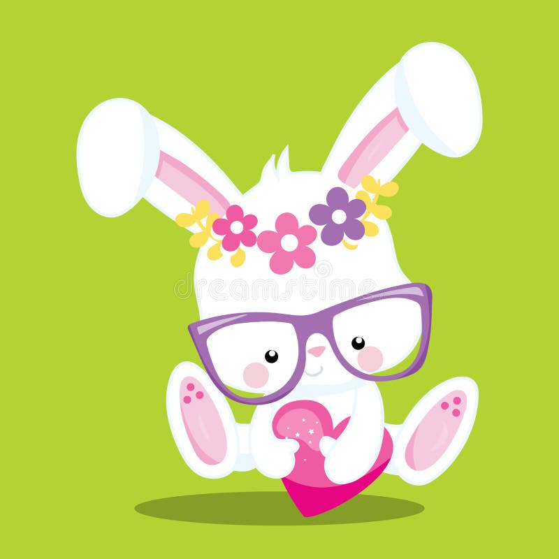 LOVE ANIMALS RABBIT GREEN 06 Stock Vector - Illustration of cartoon ...