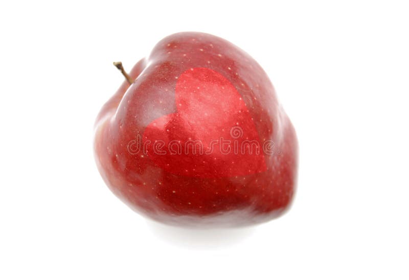 Love Apple stock image. Image of dessert, white, isolated - 14779733