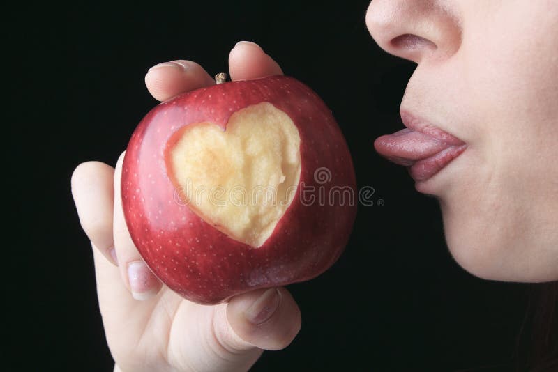 Love apple stock photo. Image of male, ripe, heart, conceptual - 51192158
