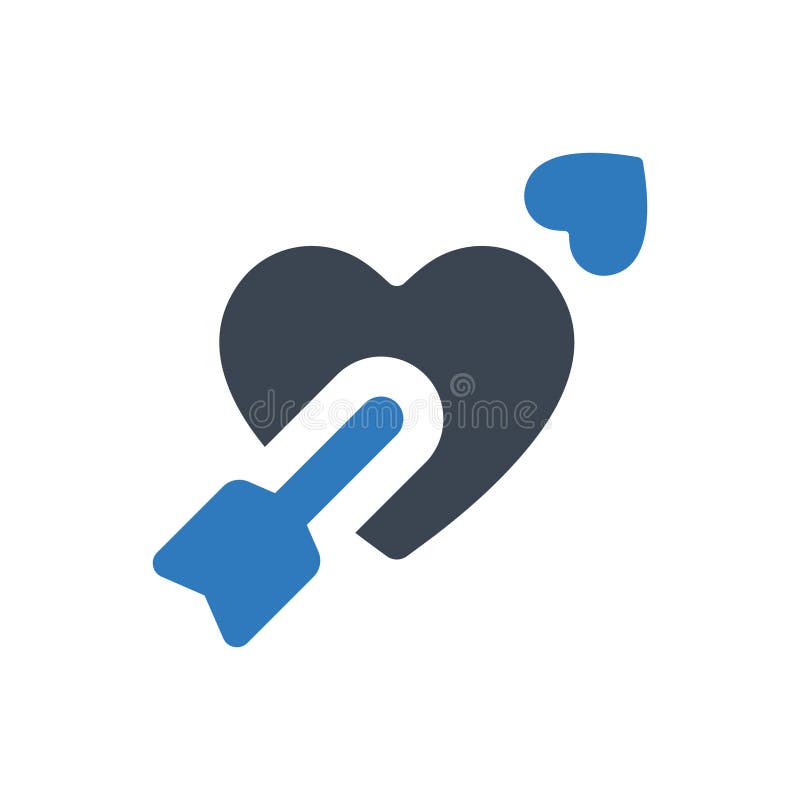 Love arrow icon stock vector. Illustration of vector - 262612231